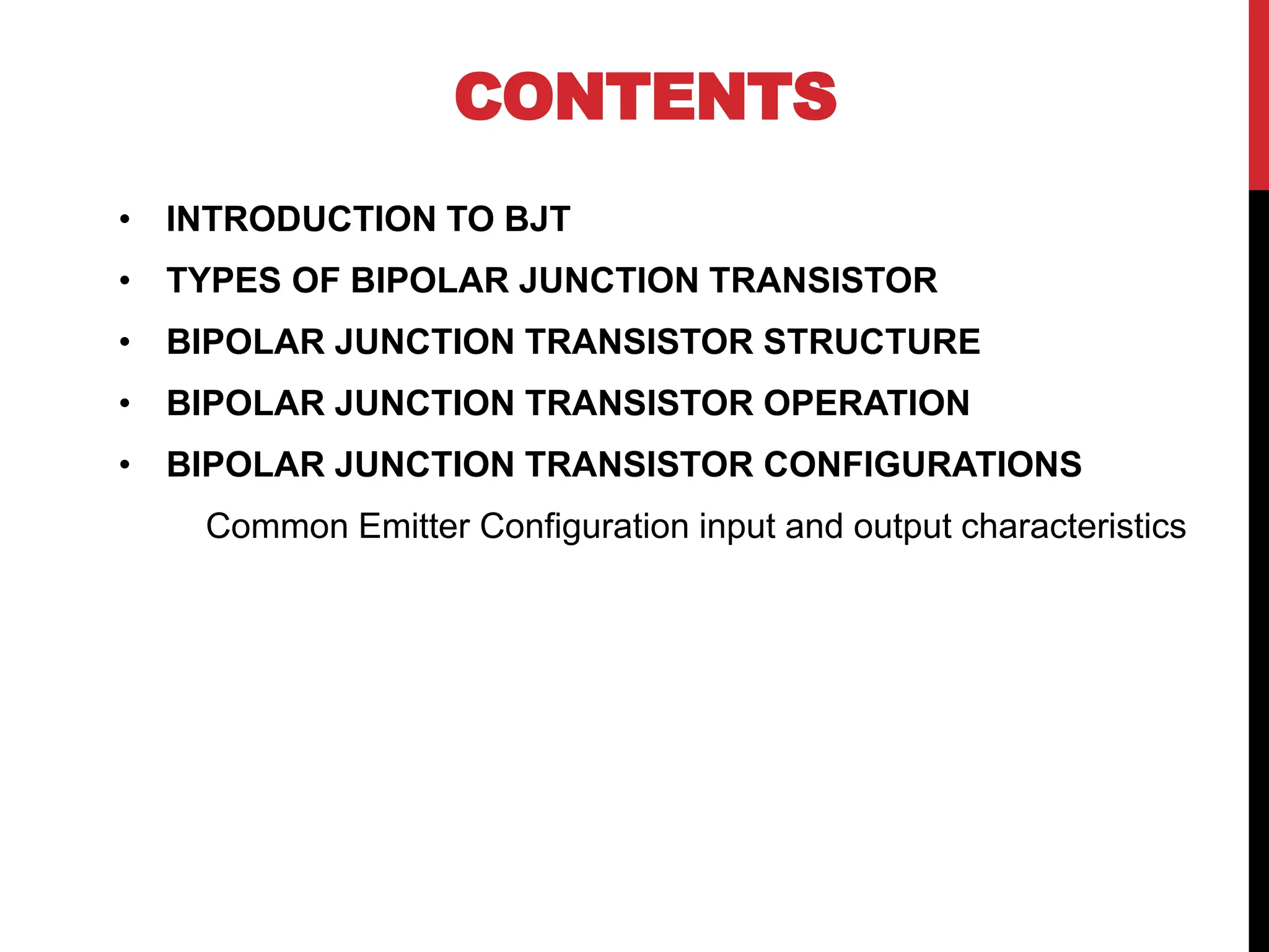 Bipolar Junction Transistors and operation .pptx