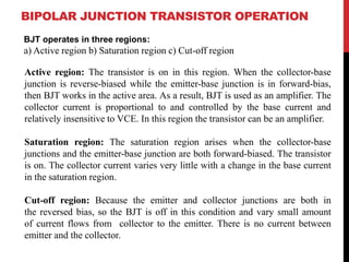 Bipolar Junction Transistors and operation .pptx