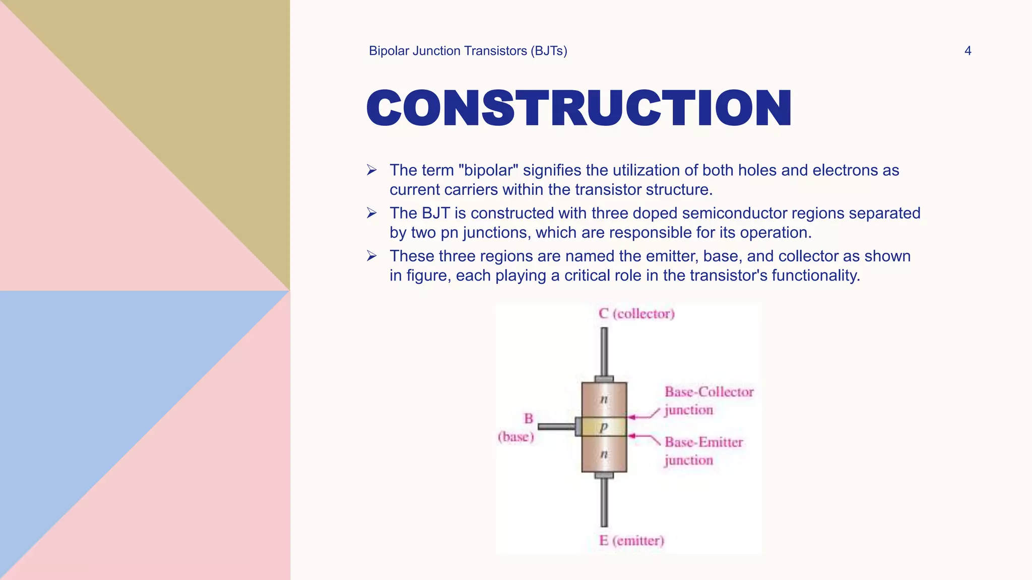Bipolar junction transistors (bjt)2.pptx | Physics | Science