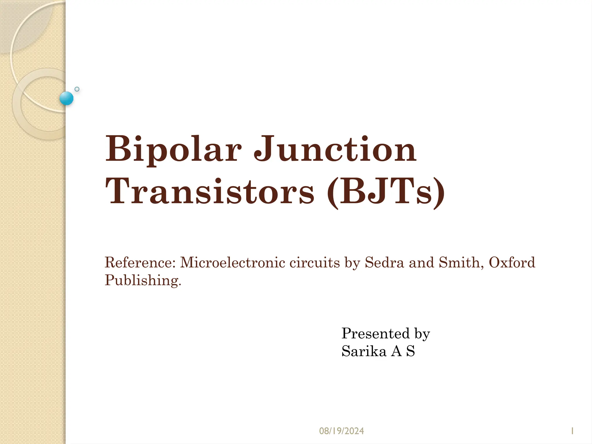 Bipolar Junction Transistors (BJTs).pptx