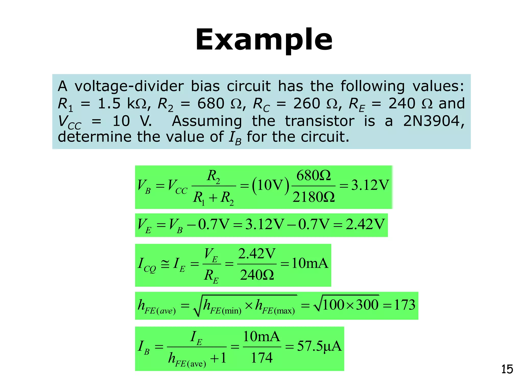 Bipolar junction transistor : Biasing and AC Analysis | PDF