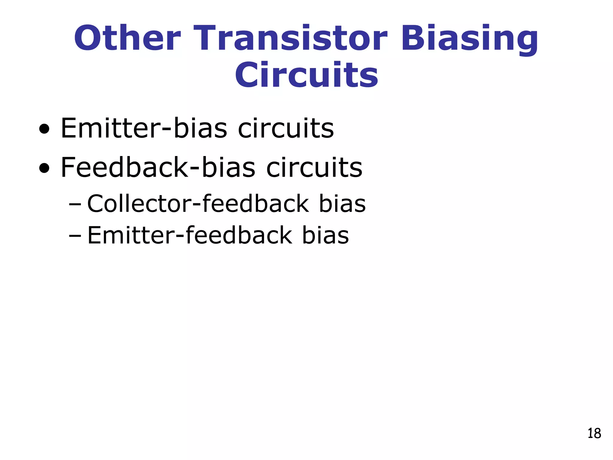 Bipolar junction transistor : Biasing and AC Analysis | PDF