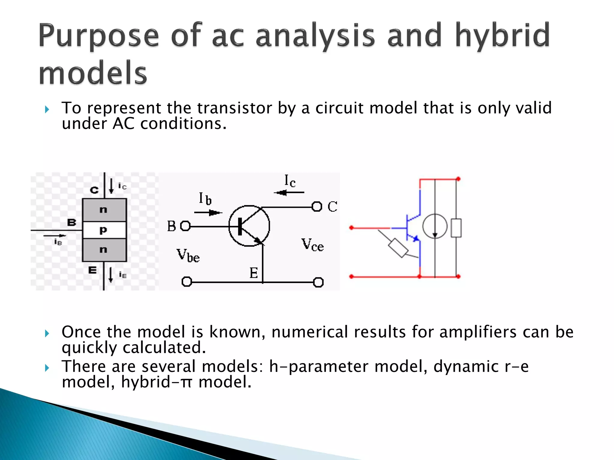 Bipolar junction transistor : Biasing and AC Analysis | PDF