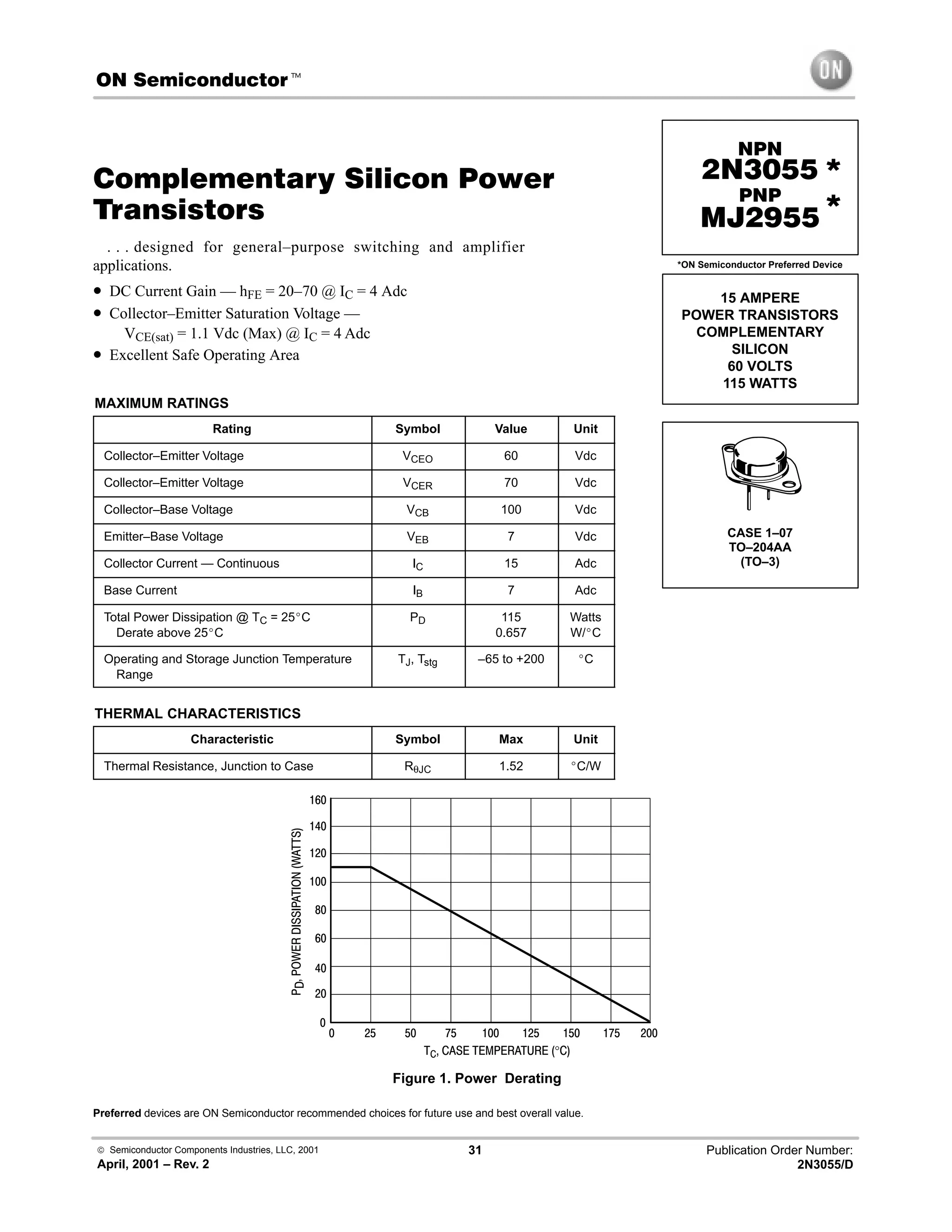 Bipolar Power Transistor Databook - 2001 ON Semiconductor.pdf