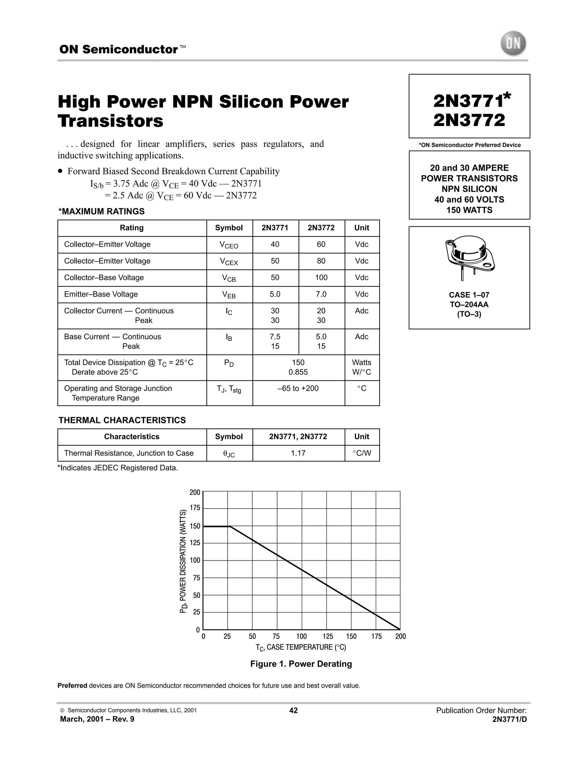 Bipolar Power Transistor Databook - 2001 ON Semiconductor.pdf