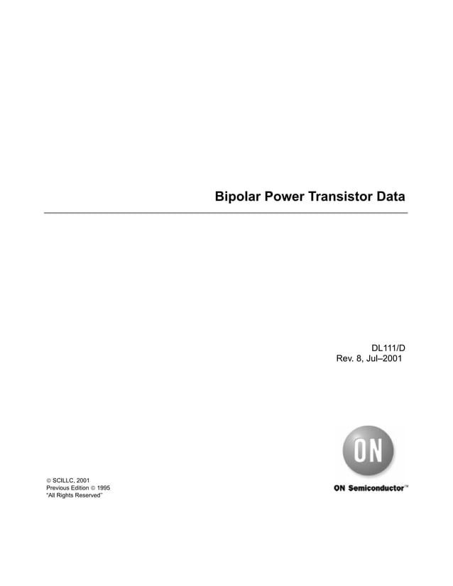 Bipolar Power Transistor Databook - 2001 ON Semiconductor.pdf