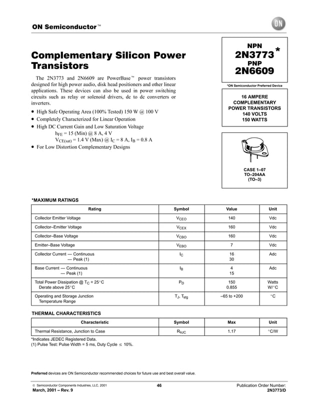 Bipolar Power Transistor Databook - 2001 ON Semiconductor.pdf