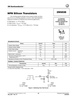 Bipolar Power Transistor Databook - 2001 ON Semiconductor.pdf