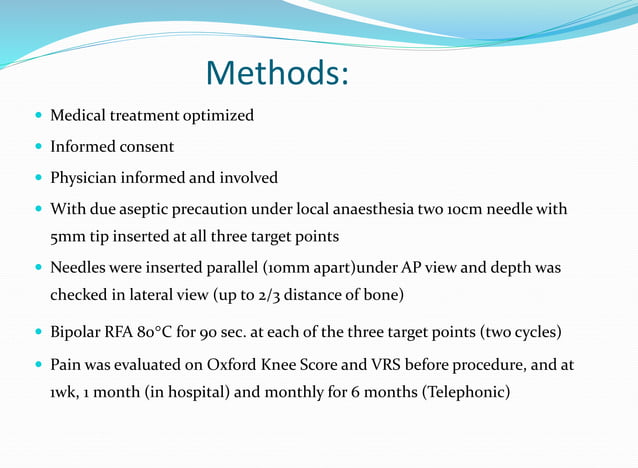 Bipolar RFA knee in Patients with Pacemaker | PPTX