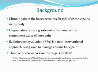 Bipolar RFA knee in Patients with Pacemaker | PPTX