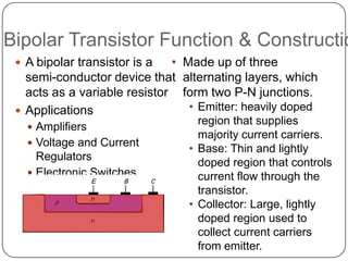 Bipolar Transistor Operation | PPTX