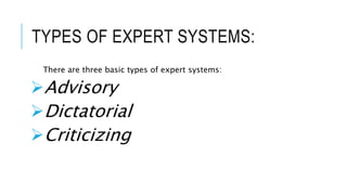 Basic Concept of Expert System | PPTX