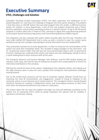 BI Case Study: Caterpillar | PDF