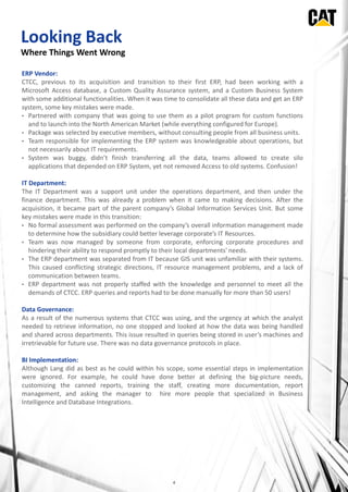 BI Case Study: Caterpillar | PDF