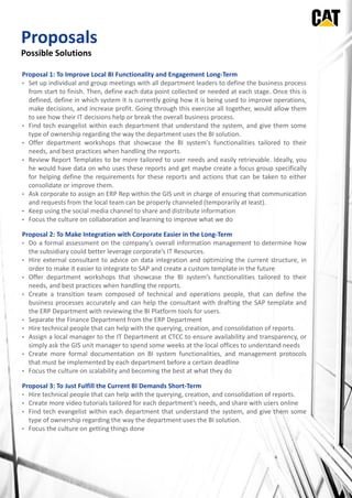 BI Case Study: Caterpillar | PDF