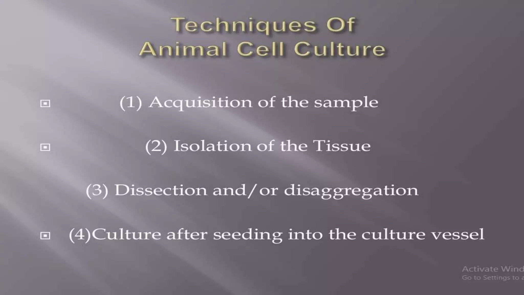 Animal cell culture technique : overview & procedures | PPTX