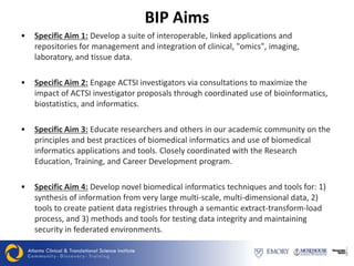 Biomedical Informatics Program -- Atlanta CTSA (ACTSI) | PPT