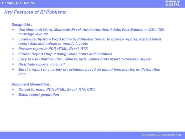 Bi publisher for jde | PPT