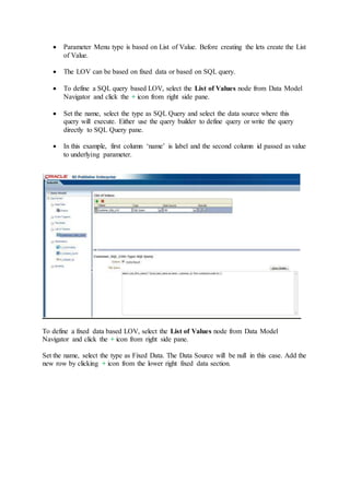 OBIEE publisher with Report creation - Tutorial | DOCX