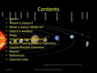 Overview Of Saturn And Moons