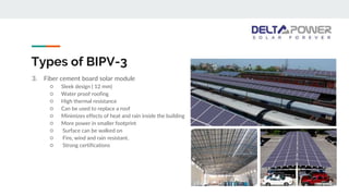 Building Integrated Photovoltaics | PPTX