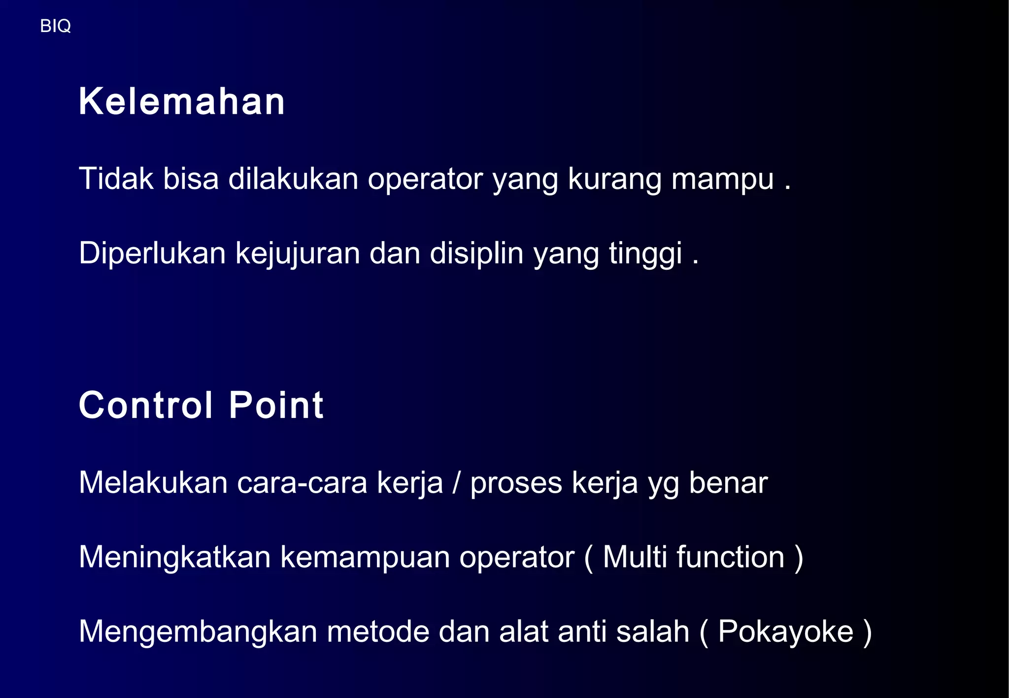 Biq built in quality | PPT