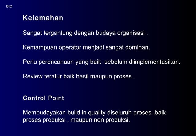 Biq built in quality | PPT