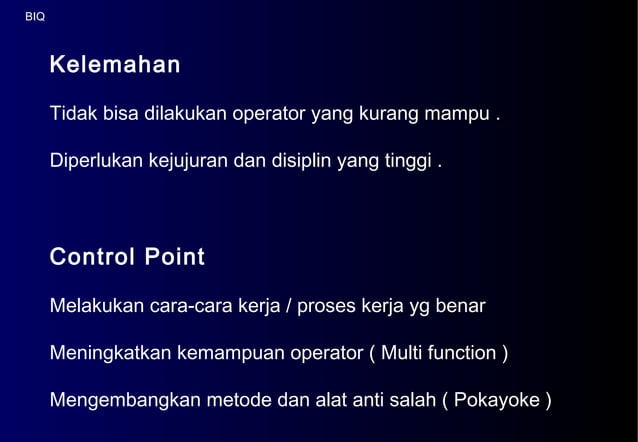 Biq built in quality | PPT