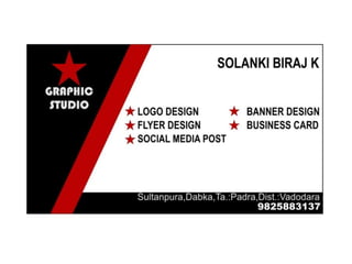 BIT - BIRAJ SOLANKI GRAPHIC DESIGN PROJECT | PPT