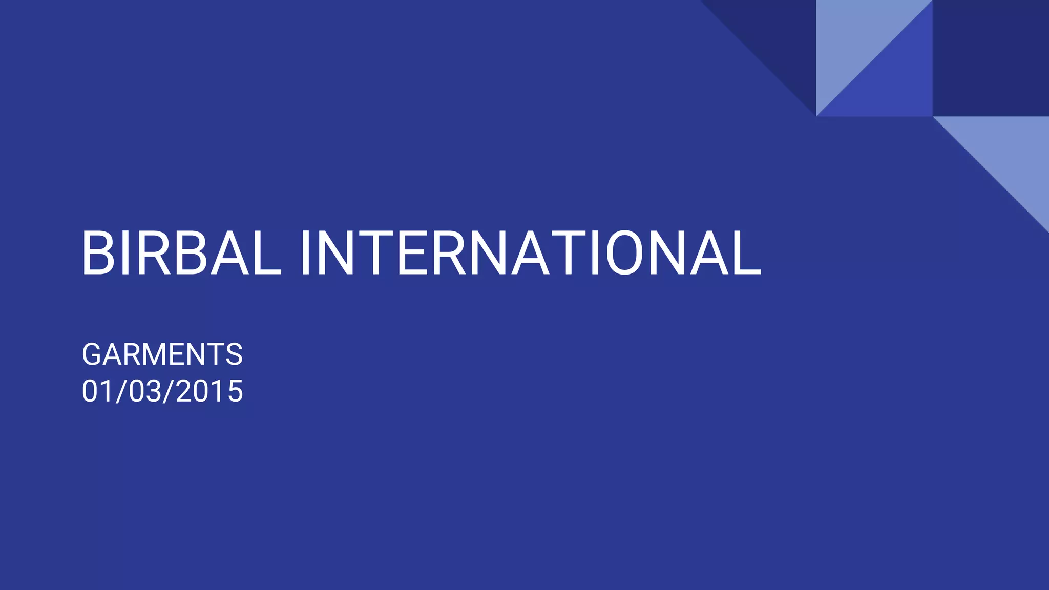 Birbal International | PPTX | Home Appliances | Home & Garden