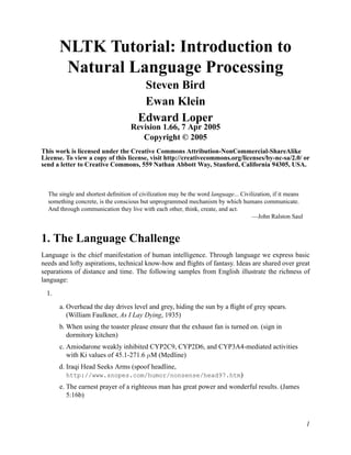 Bird05 nltk-intro | PDF