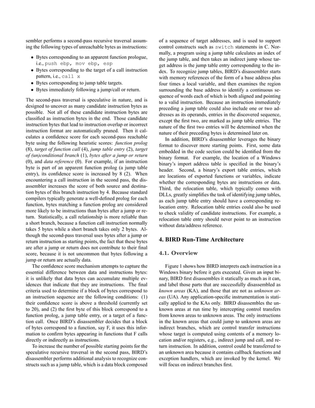 Bird binary interpretation using runtime disassembly | PDF