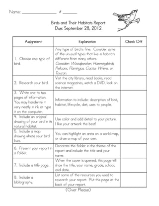 Bird habitat report | PDF