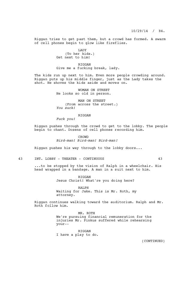 Birdman script