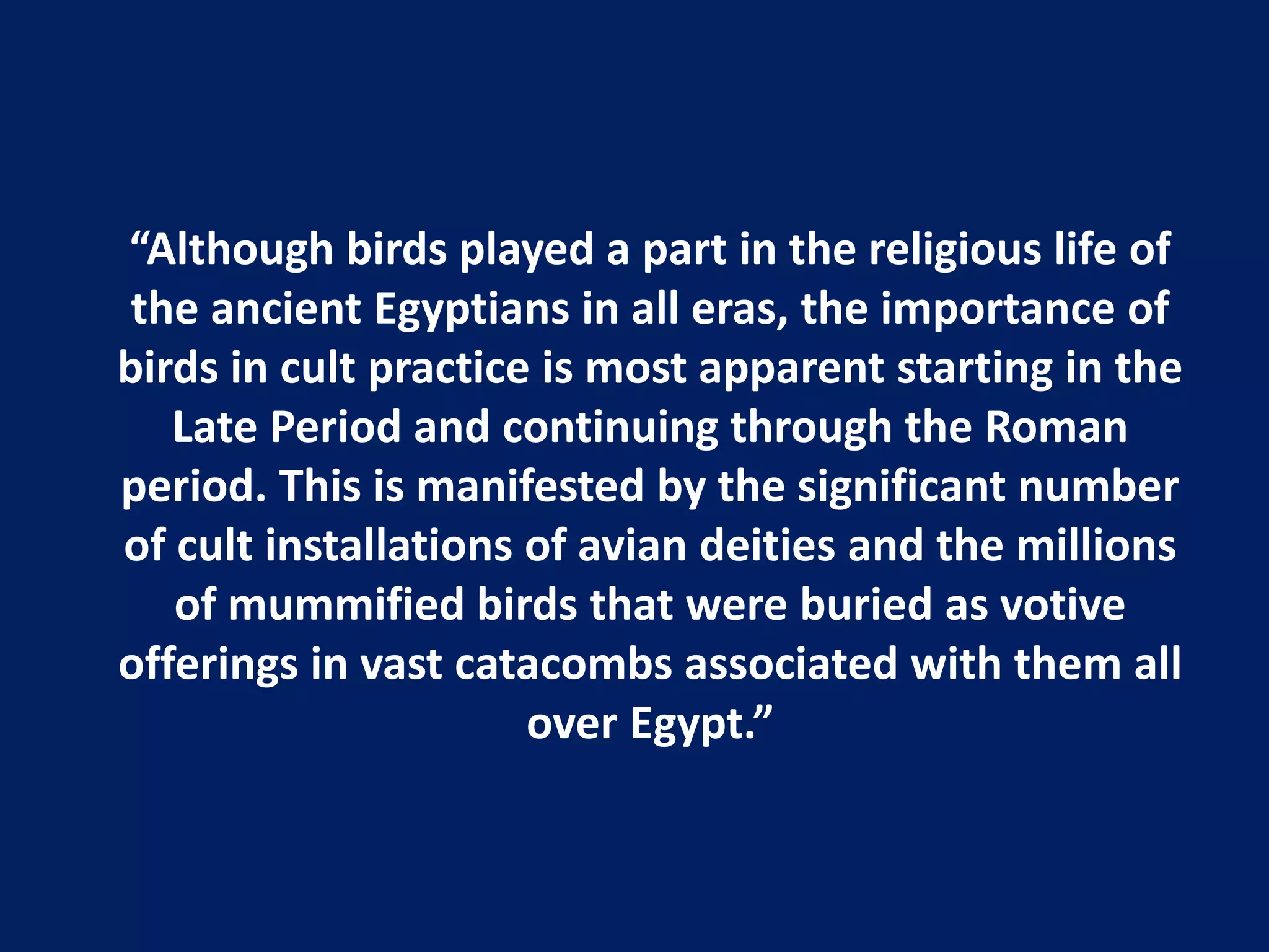 Bird mummies from ancient egypt | PPTX | Birdwatching | Hobbies & Interests