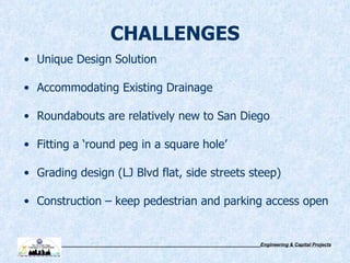 Bird Rock CA corridor with roundabouts | PPS