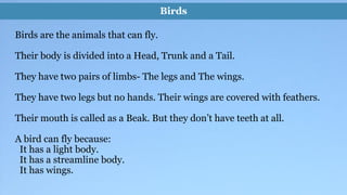 Environmental Science (EVS) : Birds (Class III) | PDF