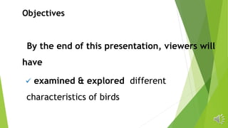 Presentation on characteristic of birds class 2 .pptx