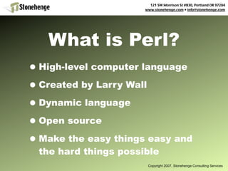 Birds Eye View Of Perl | PDF | Web Development | Internet