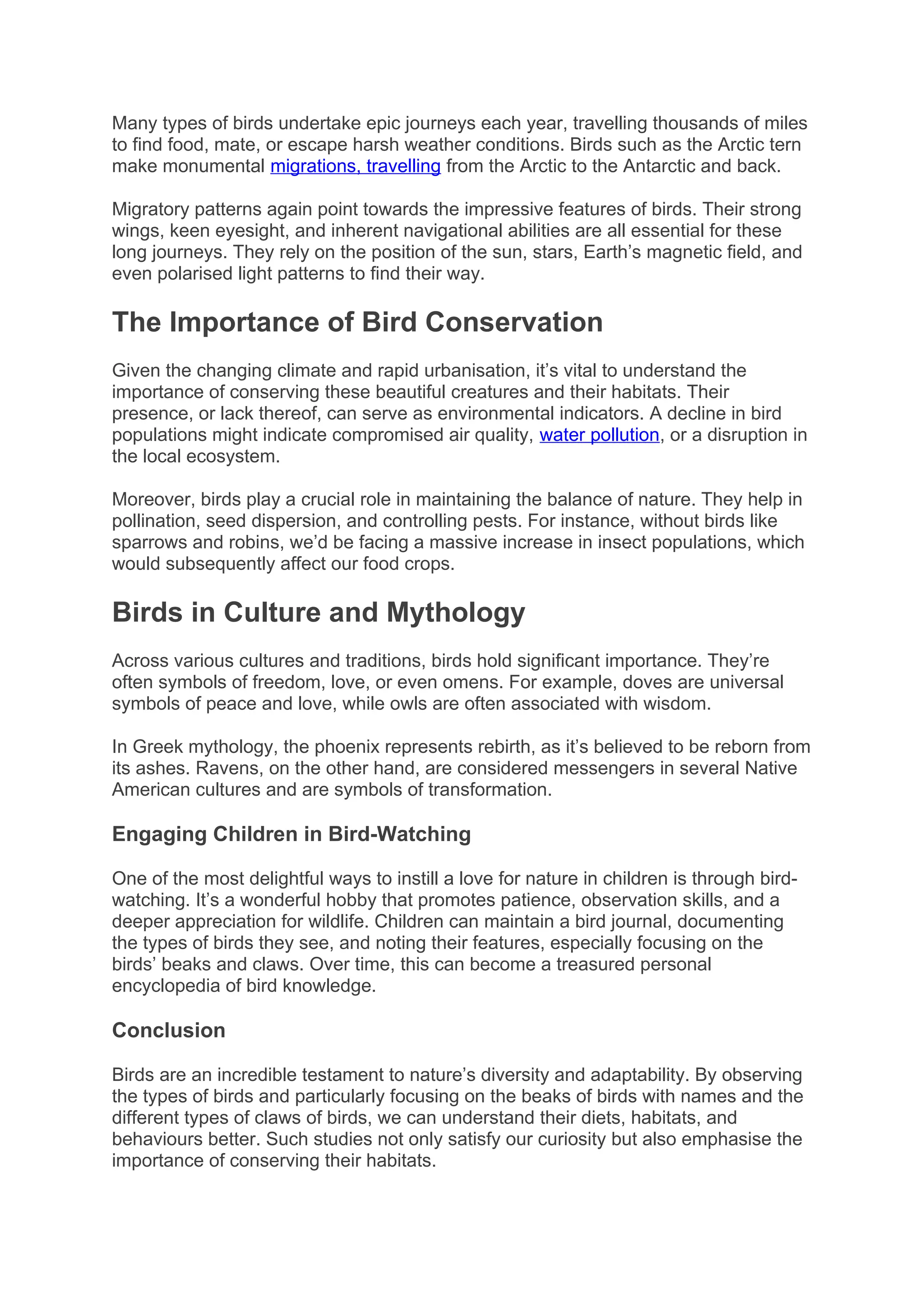 Birds Habitats : Their Features and Types | PDF | Free Download