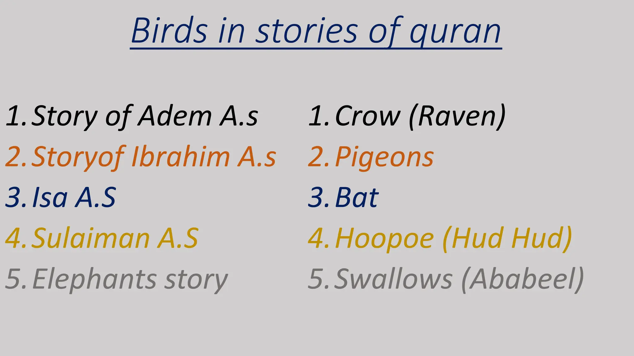 Birds in Quran.pptx check out diff birds | PPT