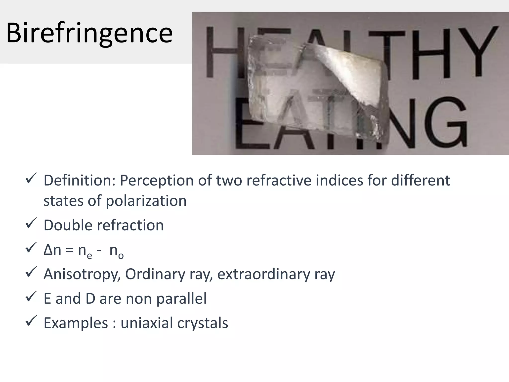 Birefringence measurements