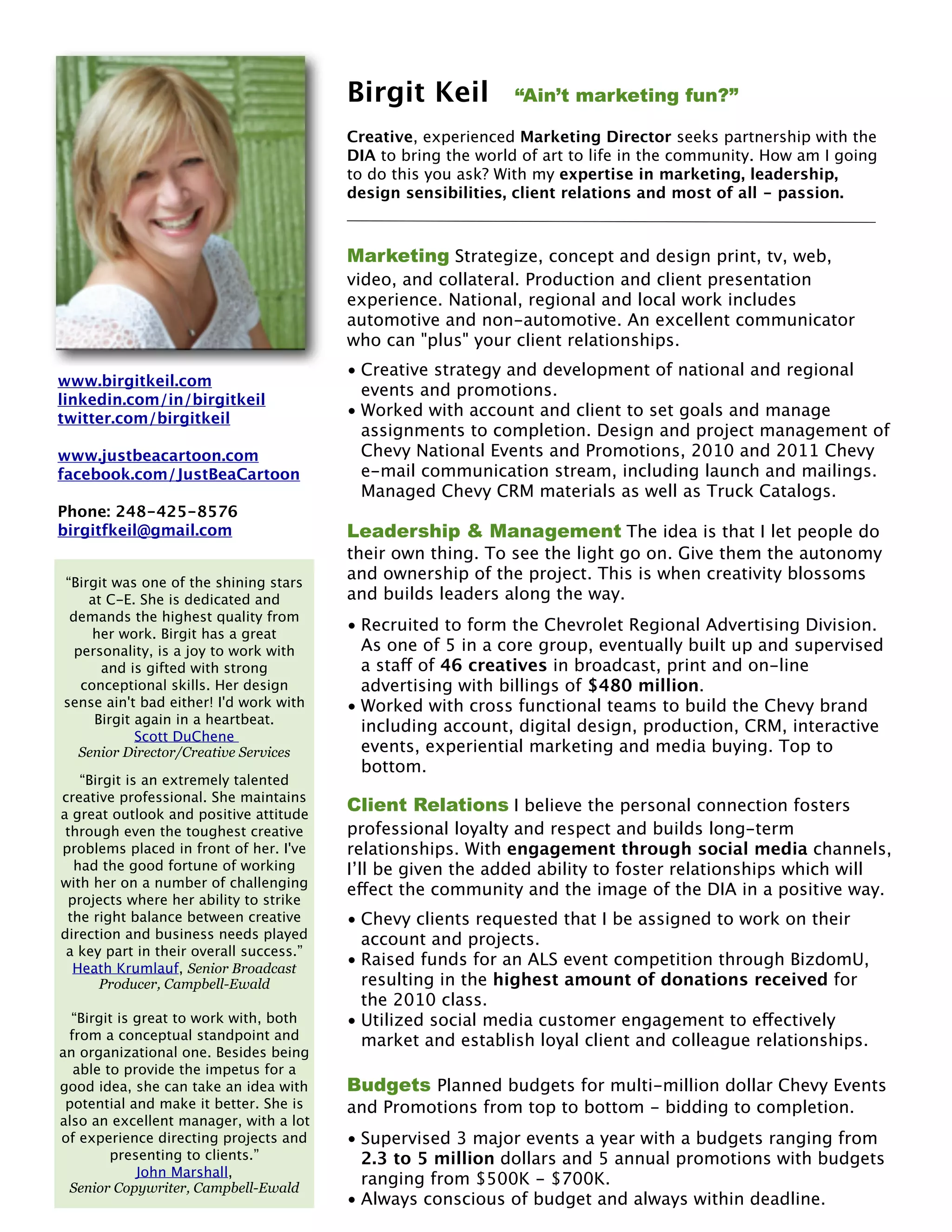 Birgit Resume7 1 | PDF