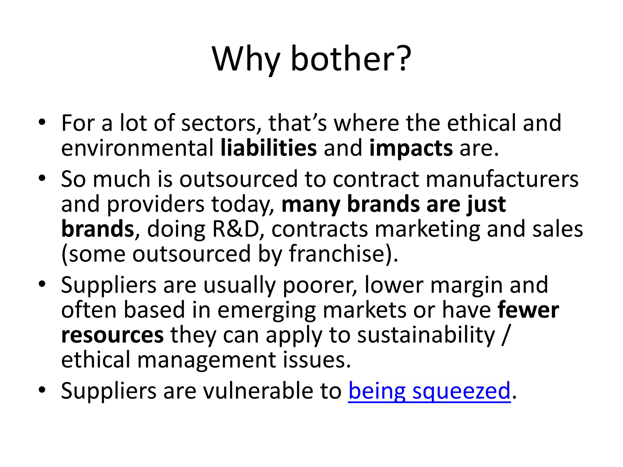 Lecture six: Working with Suppliers on Responsible and Sustainable ...