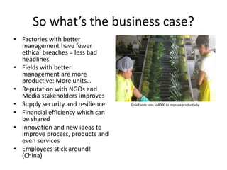 Lecture six: Working with Suppliers on Responsible and Sustainable ...