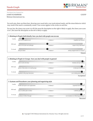 Birkman - Scheibmeir Results | PDF