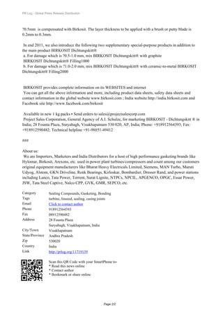 Birkosit Sealing Compound contains boiled linseed oils | PDF