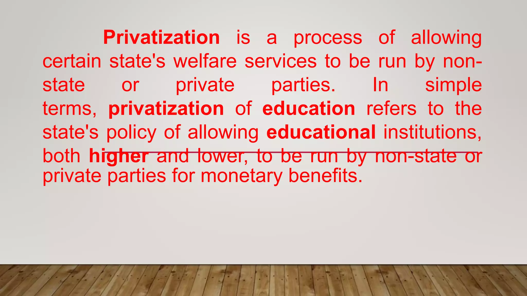 Birla Ambani Report on Privatisation of Higher Education | PPTX ...