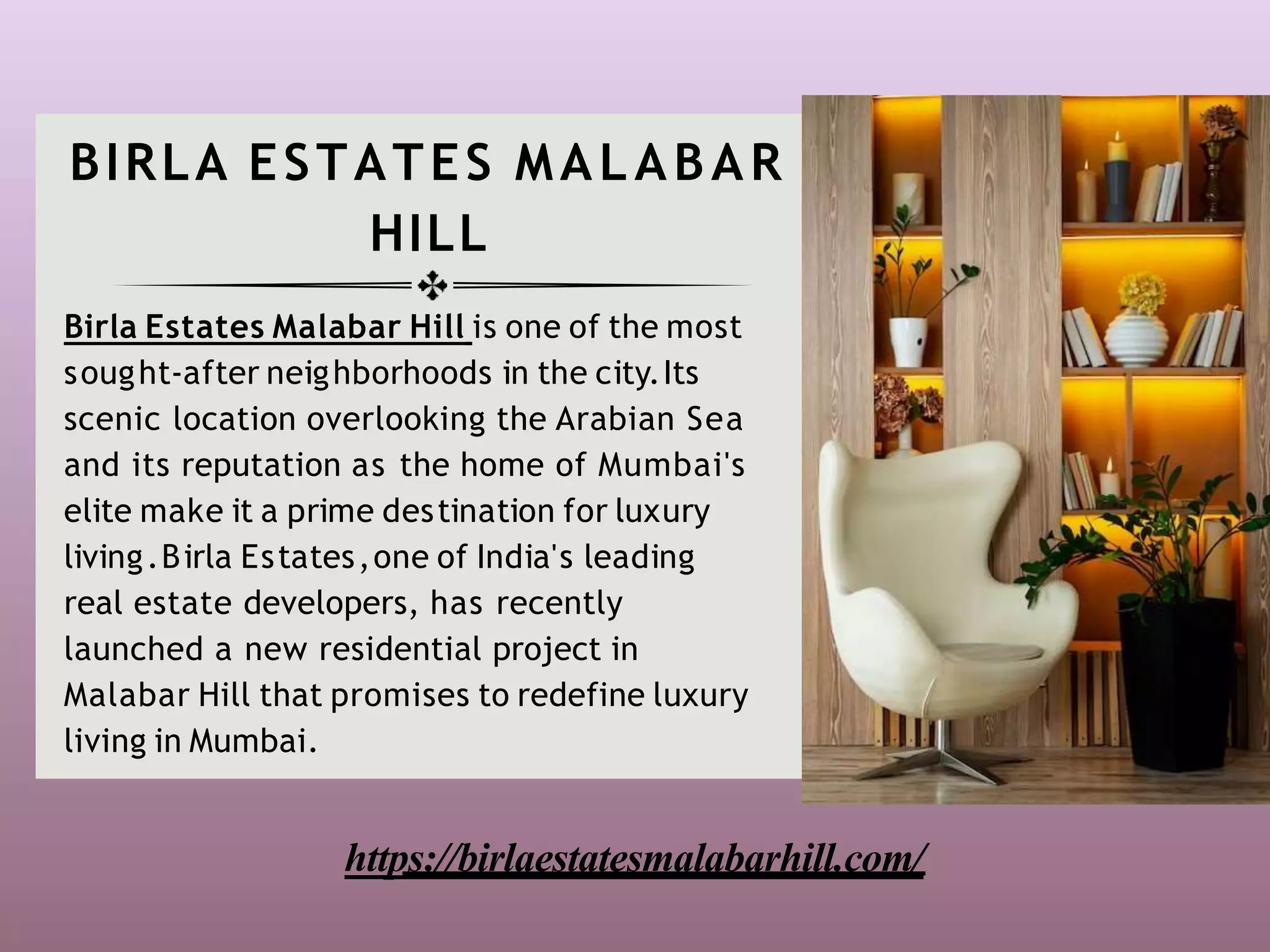 Luxury Living Redefined: Birla Estates Malabar Hill | PPTX