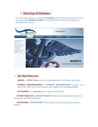 Birlamedisoft | Pathology-Software | PDF